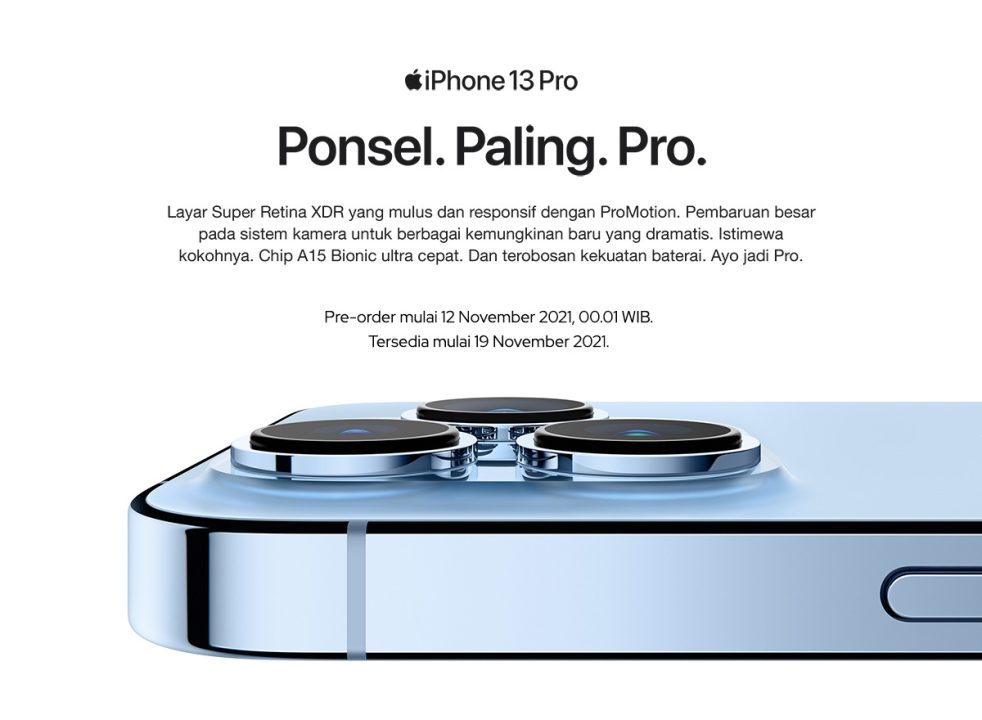 iPhone 13 akan Tersedia di Indonesia Mulai 12 November 2021 • Jagat Gadget