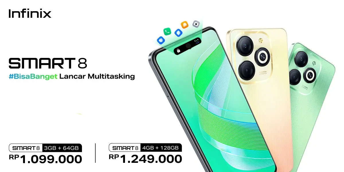 Resmi di Indonesia, Ini Harga dan Spesifikasi Infinix Smart 8 • Jagat Gadget