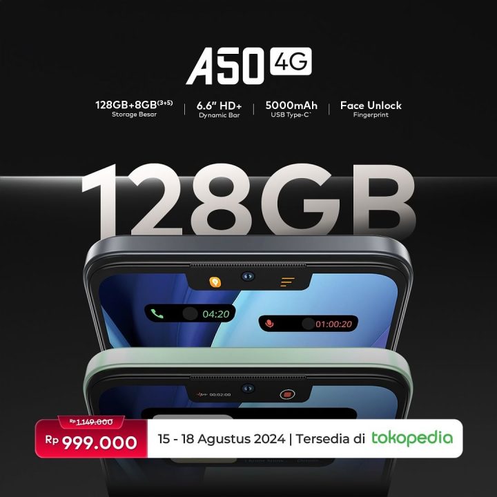 Itel A50 Kini Hadir dengan Storage 128GB, Harga Rp999.000! • Jagat Gadget